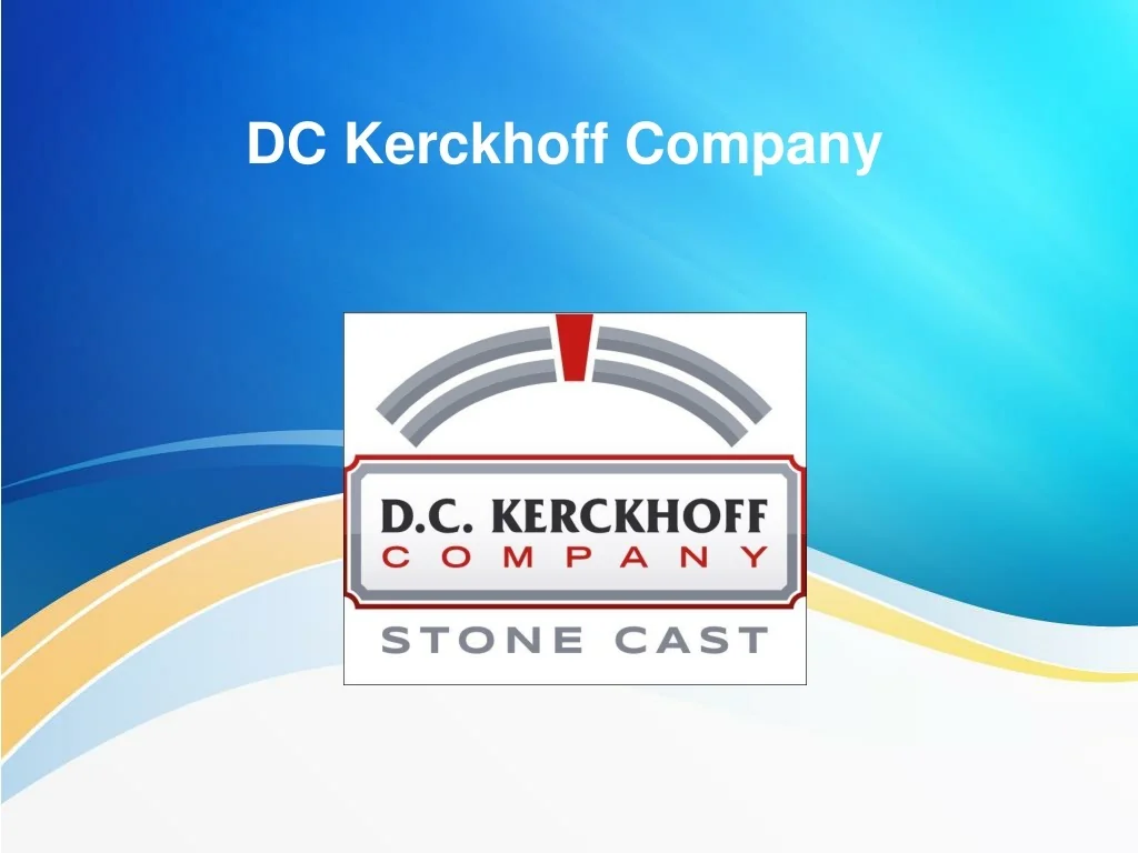 PPT - PPT - DC Kerckhoff Company - Precast Concrete Products PowerPoint ...
