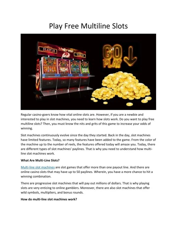 PPT - Play Free Multiline Slots PowerPoint Presentation, free download ...