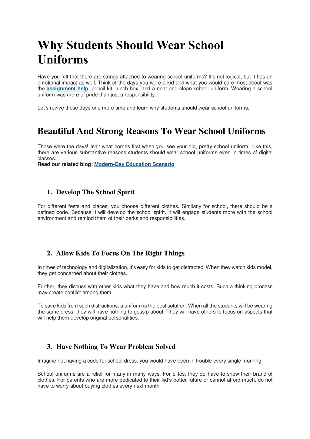 PPT - Why Students Should Wear School Uniforms PowerPoint Presentation ...