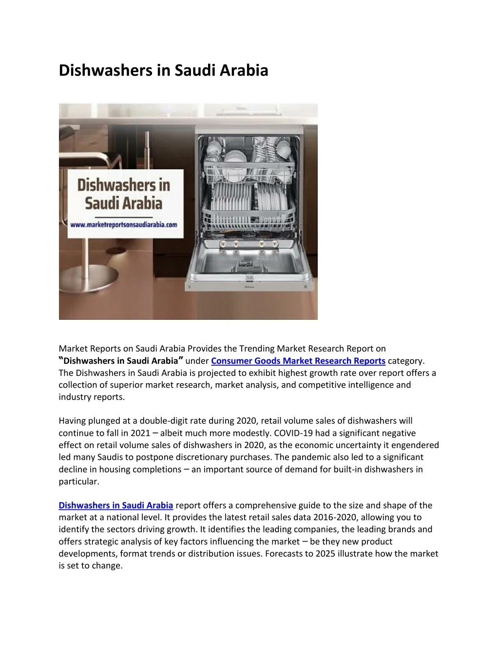 PPT - Dishwashers in Saudi Arabia PowerPoint Presentation, free ...
