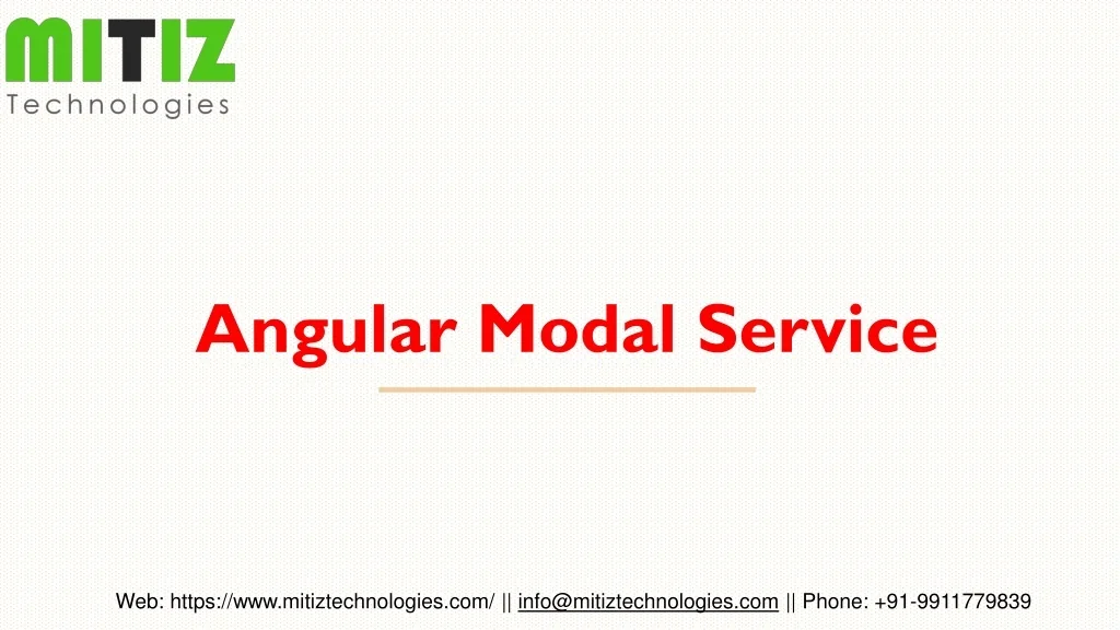 PPT - Angular Modal Service PowerPoint Presentation, free download - ID ...