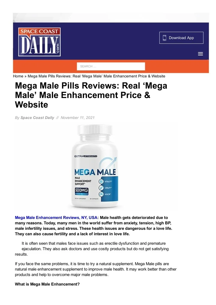 PPT - Mega Male Enhancement || Mega Male Pills - Read Benefits, Pros ...