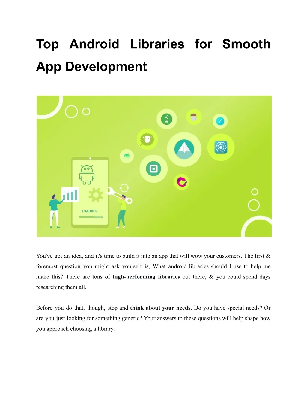 PPT - Top Android Libraries for Smooth App Development PowerPoint ...