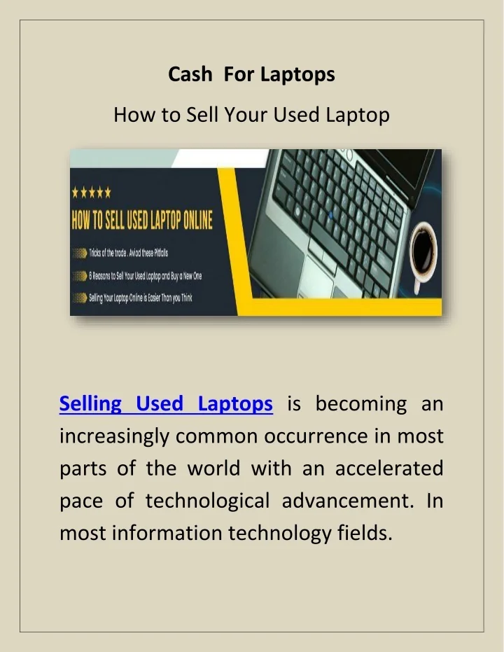 PPT - Sell Used Laptops-Cash For Laptops PowerPoint Presentation, free ...