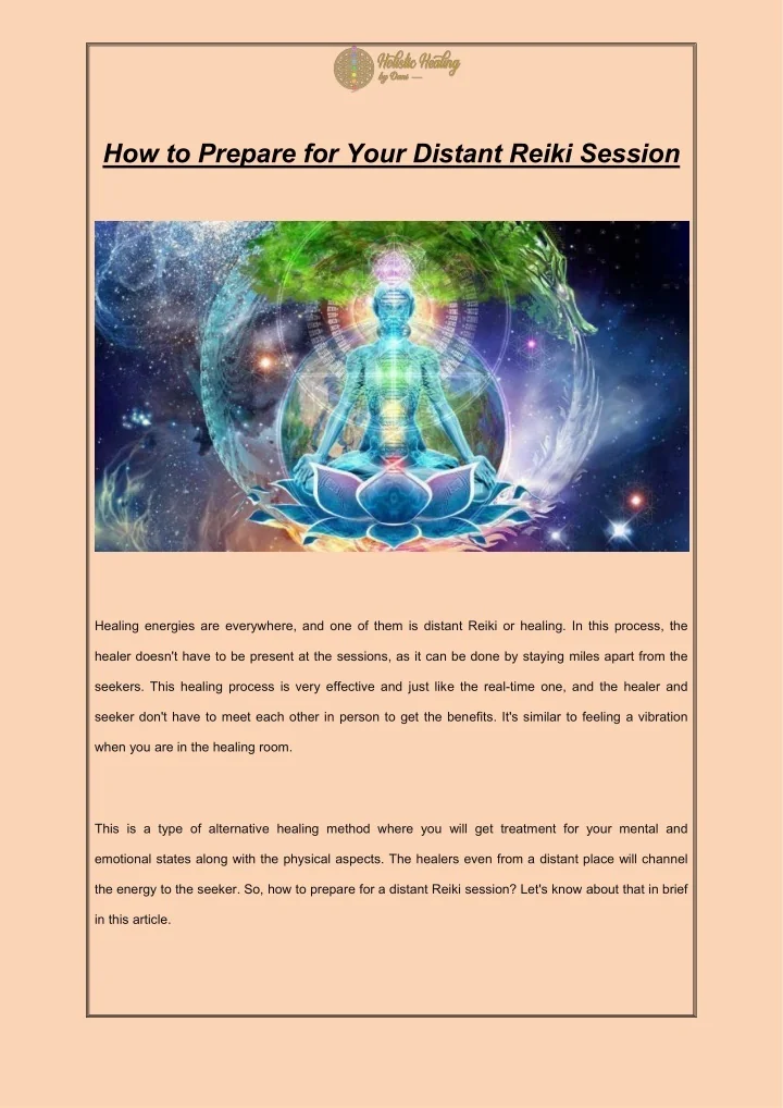 PPT - How to Prepare for Your Distant Reiki Session – Healing Sydney ...