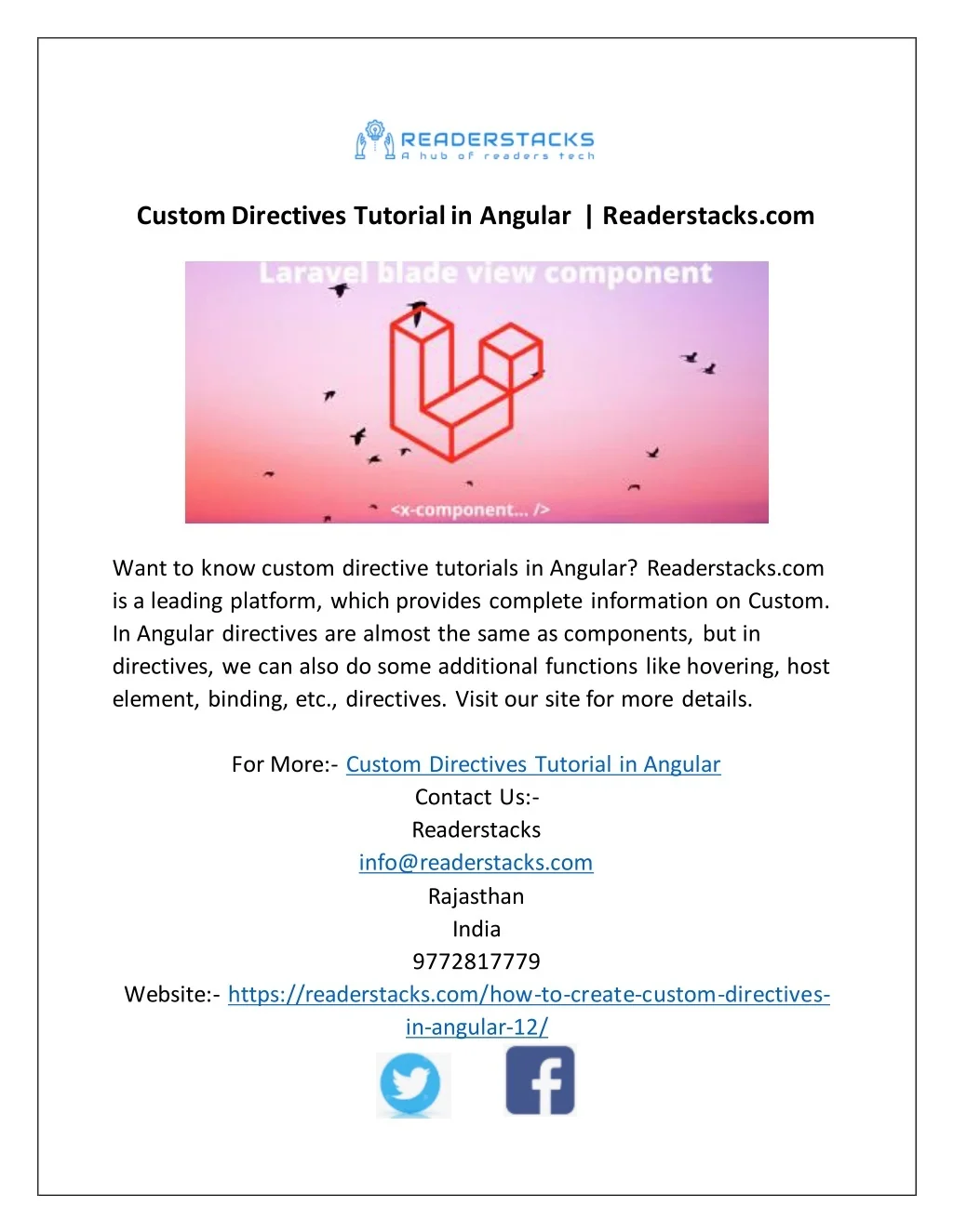 Ppt Custom Directives Tutorial In Angular Powerpoint Presentation