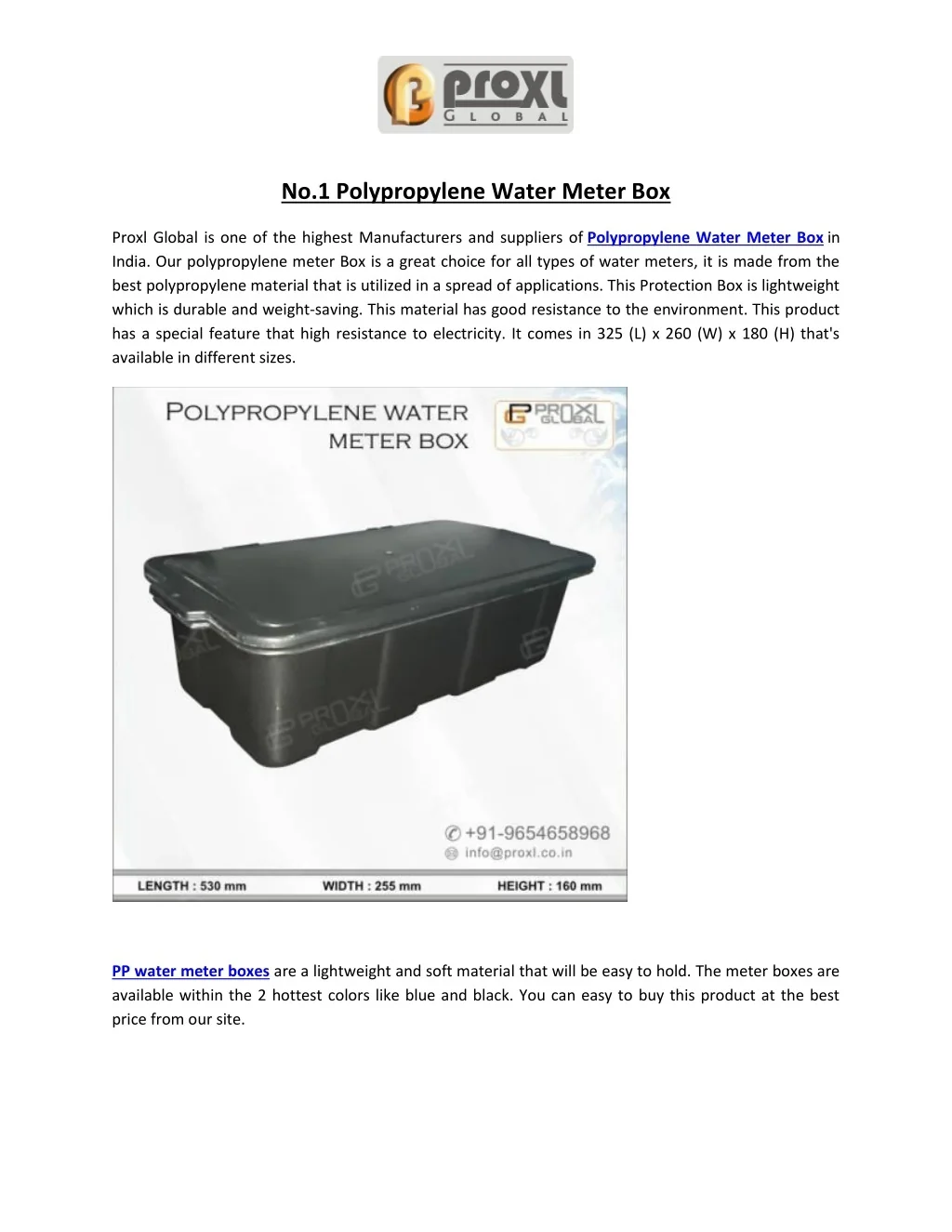 PPT - No.1 Polypropylene Water Meter Box PowerPoint Presentation, free ...