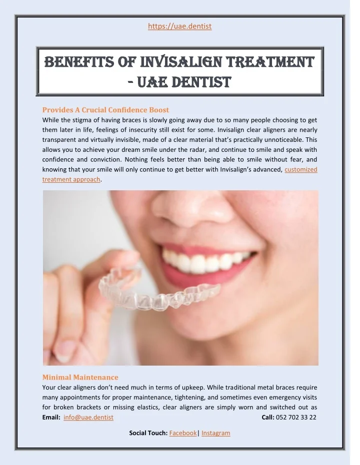 PPT - Benefits of Invisalign Treatment - UAE Dentist PowerPoint ...
