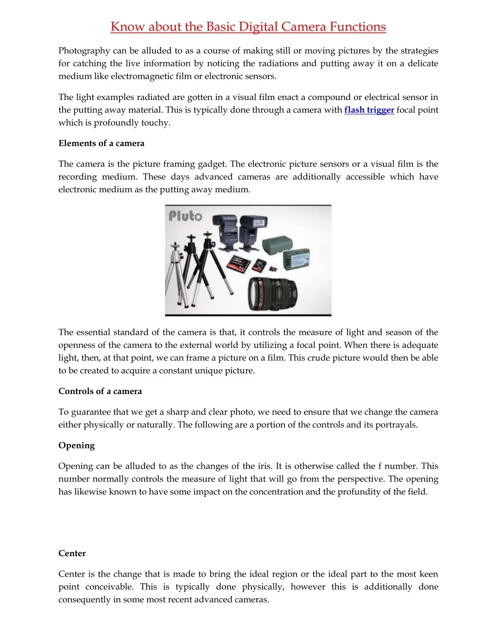 PPT - Know about the Basic Digital Camera Functions PowerPoint ...