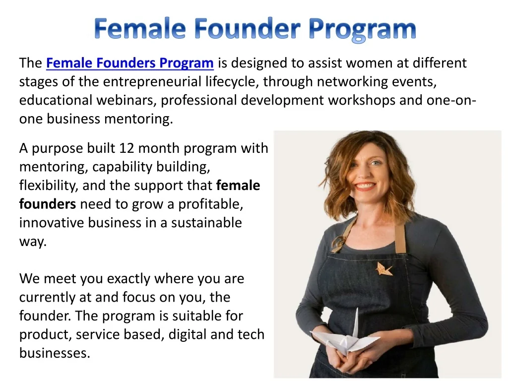 PPT - Female Founder Program PowerPoint Presentation, free download ...