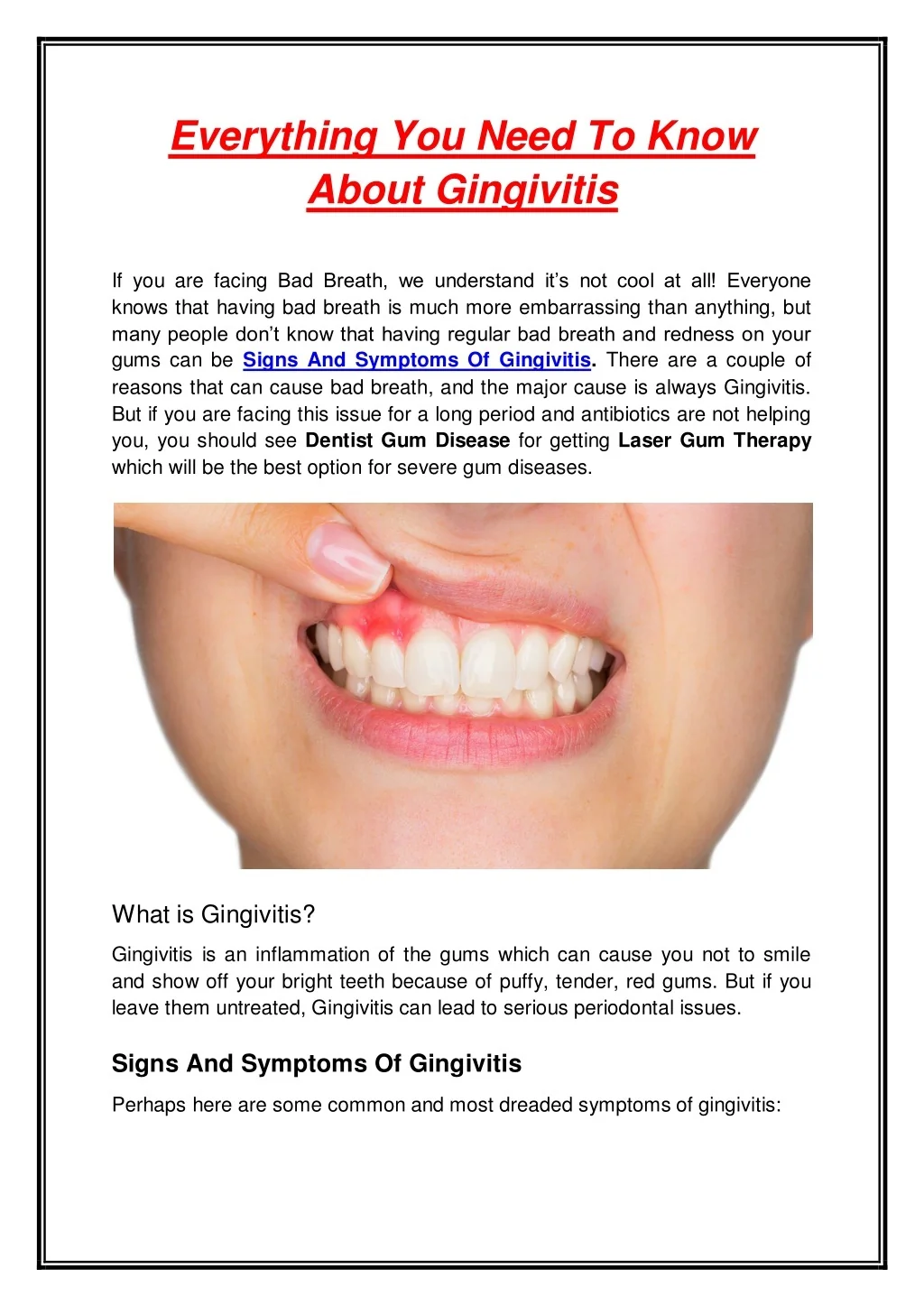 PPT - Everything You Need To Know About Gingivitis PowerPoint ...