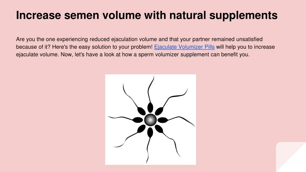 PPT - Increase semen volume with natural supplements PowerPoint Presentation - ID:11034851