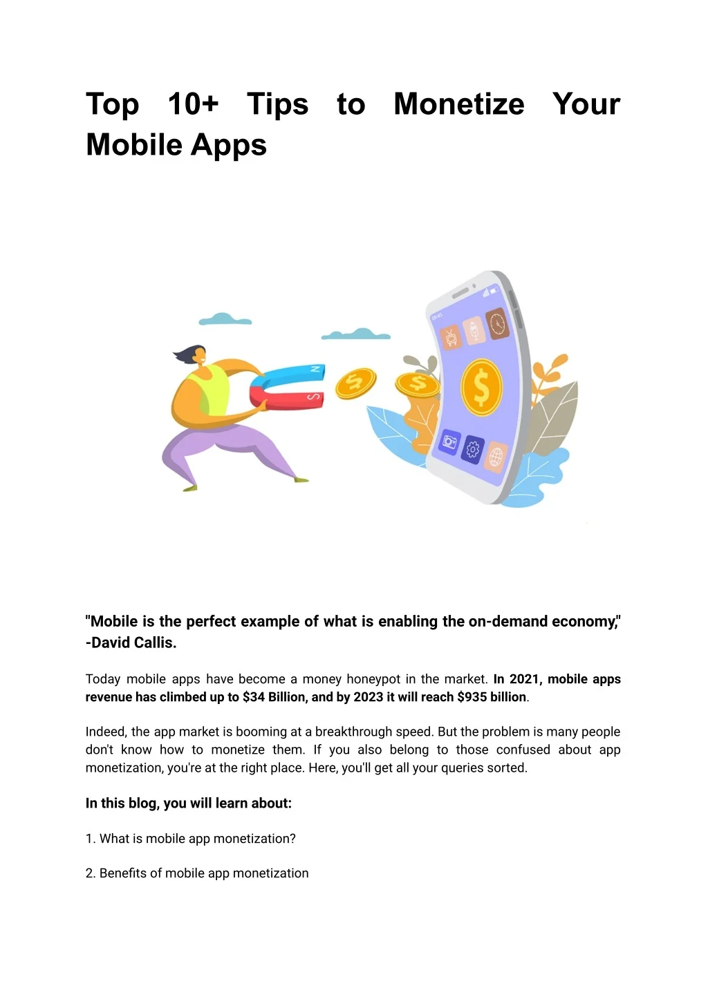 PPT - Top 10 Tips to Monetize Your Mobile Apps PowerPoint Presentation ...