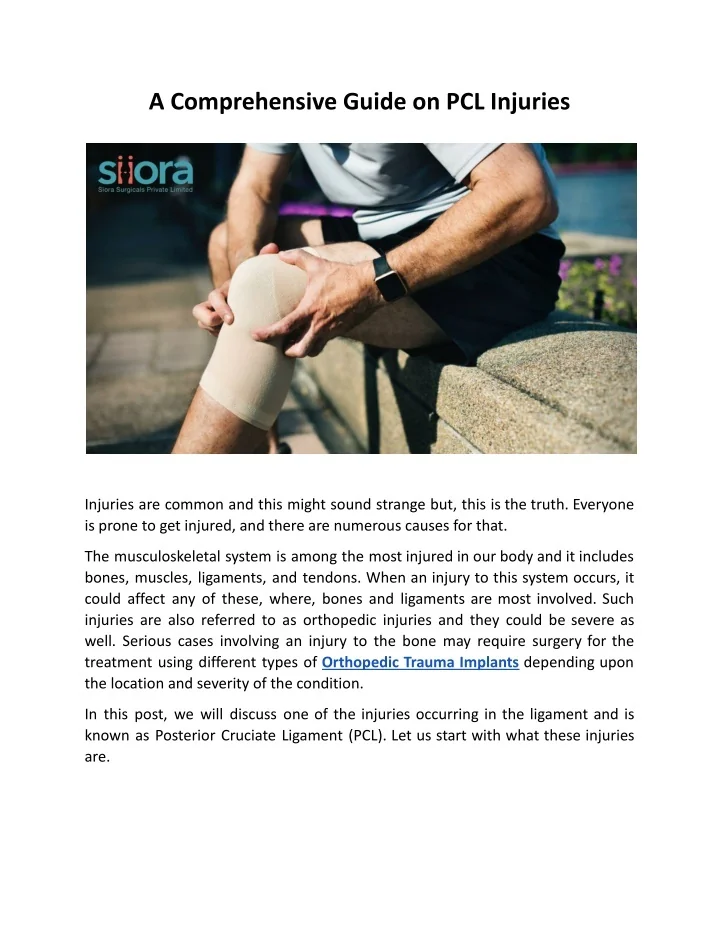 PPT - A Comprehensive Guide on PCL Injuries.docx PowerPoint ...