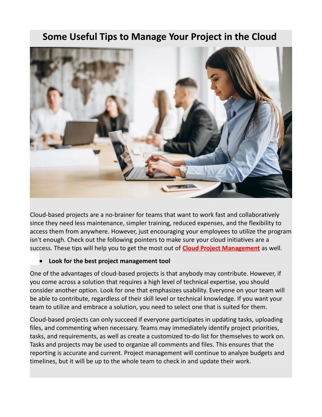 PPT - Some Useful Tips to Manage Your Project in the Cloud PowerPoint ...