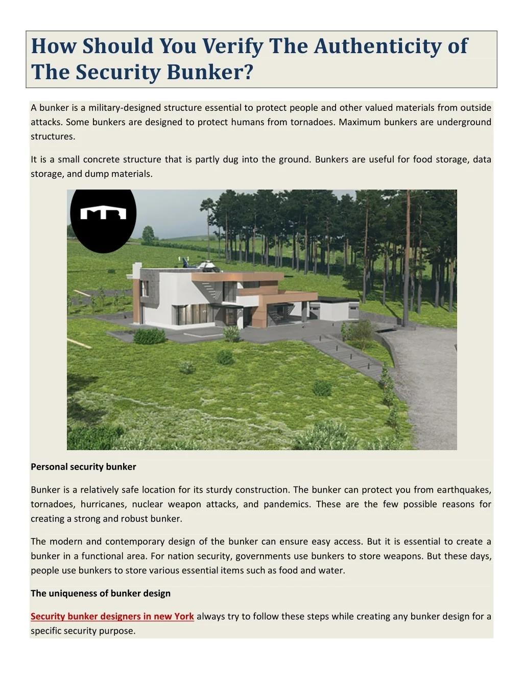 PPT - How Should You Verify The Authenticity of The Security Bunker ...
