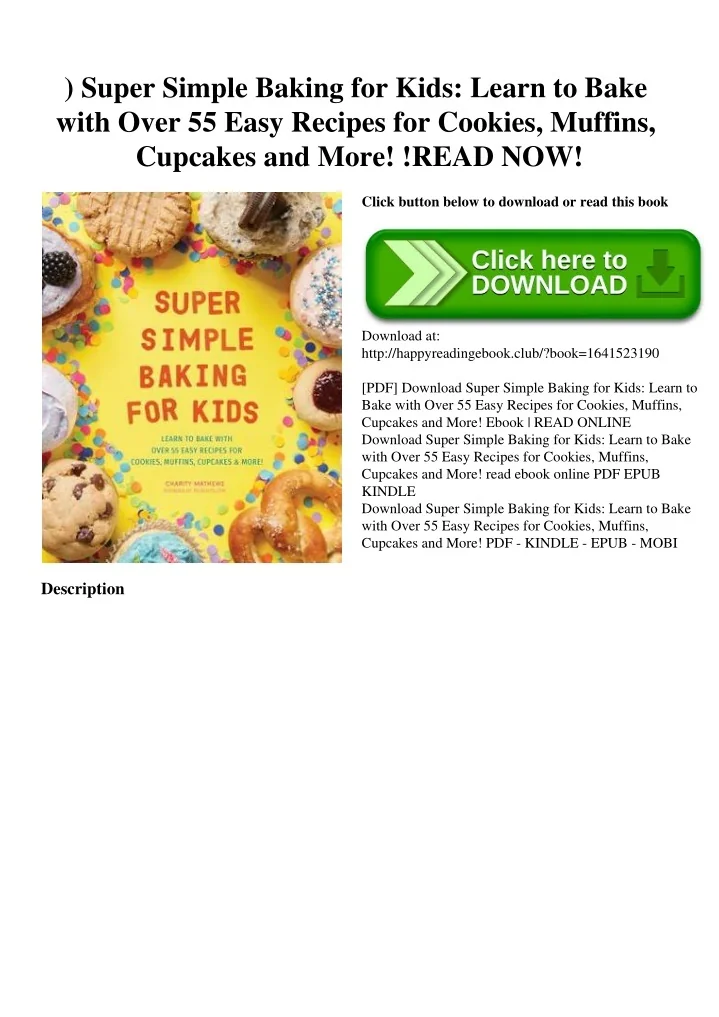 PPT - ^READ) Super Simple Baking for Kids Learn to Bake with Over 55 ...
