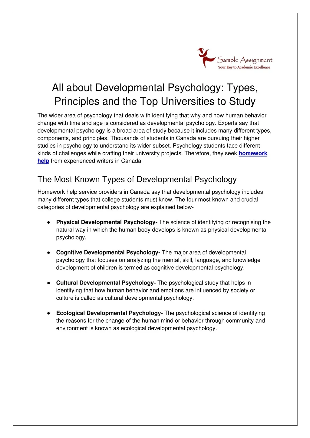 PPT - All about Developmental Psychology Types, Principles and the Top ...