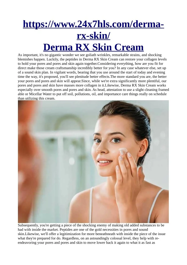 PPT - https://www.24x7hls.com/derma-rx-skin/ PowerPoint Presentation ...