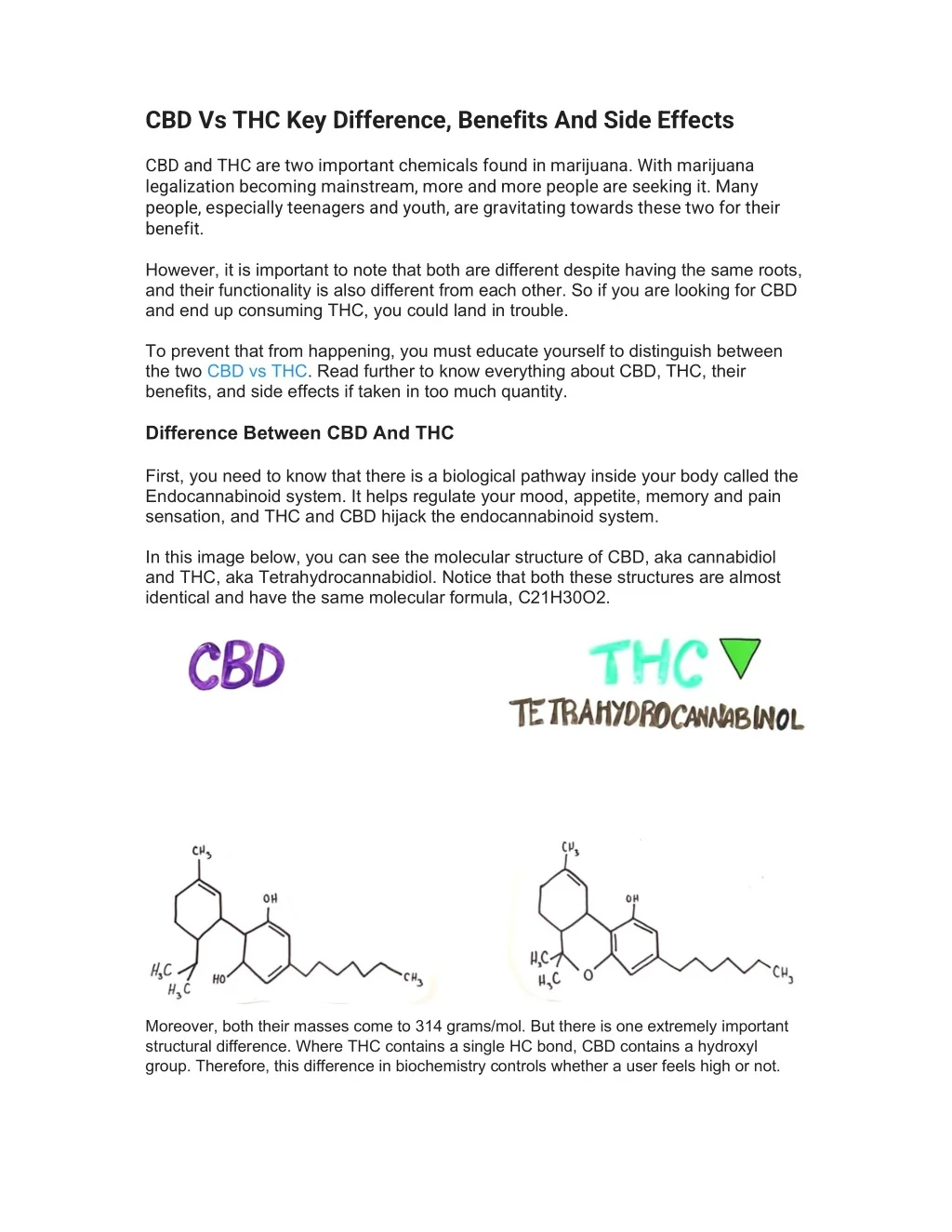 PPT - CBD Vs THC Key Difference, Benefits And Side Effects PowerPoint ...