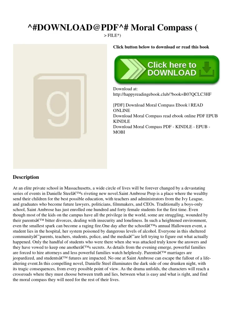 PPT - ^#DOWNLOAD@PDF^# Moral Compass (P.D.F. FILE) PowerPoint ...