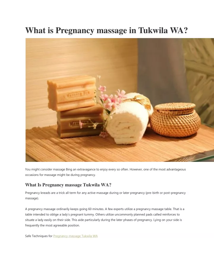 Ppt What Is Pregnancy Massage In Tukwila Wa Powerpoint Presentation