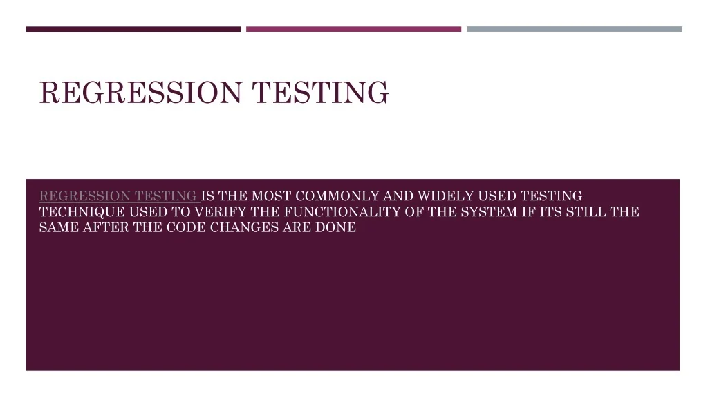 PPT - Regression Testing PowerPoint Presentation, free download - ID ...