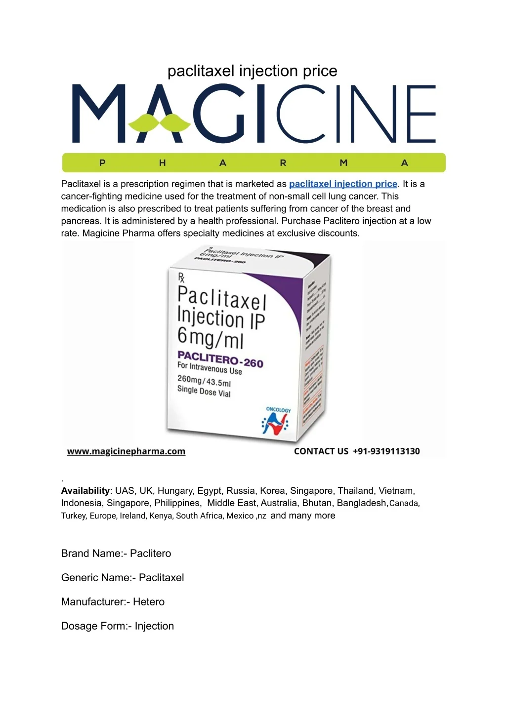 PPT - paclitaxel injection price PowerPoint Presentation, free download ...