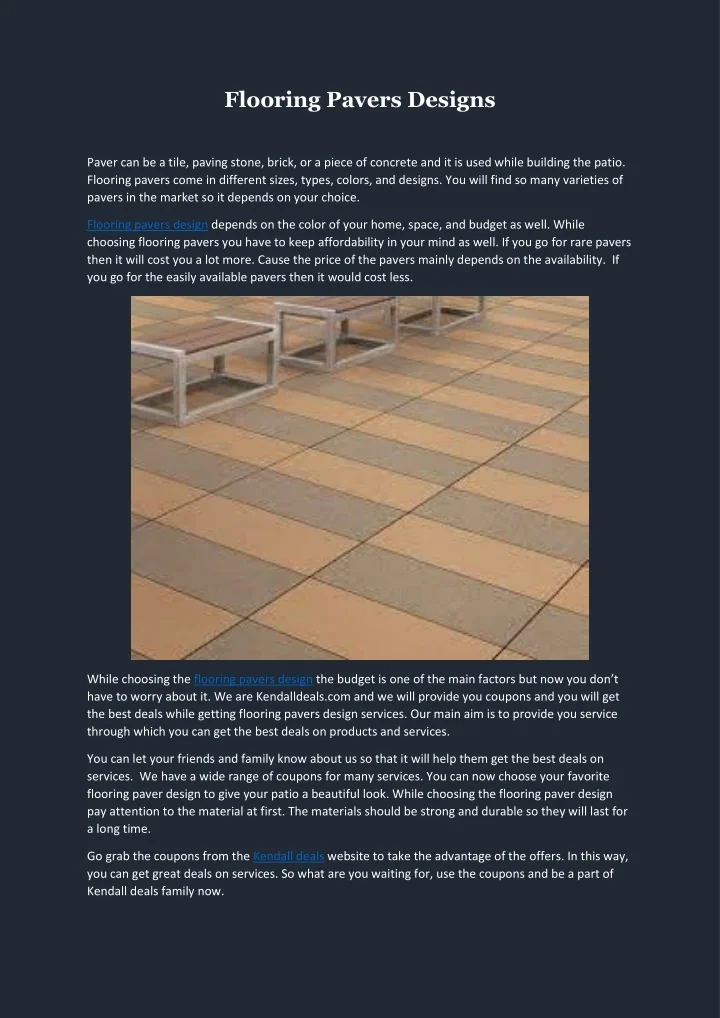 PPT - Flooring Pavers Designs PowerPoint Presentation, free download ...