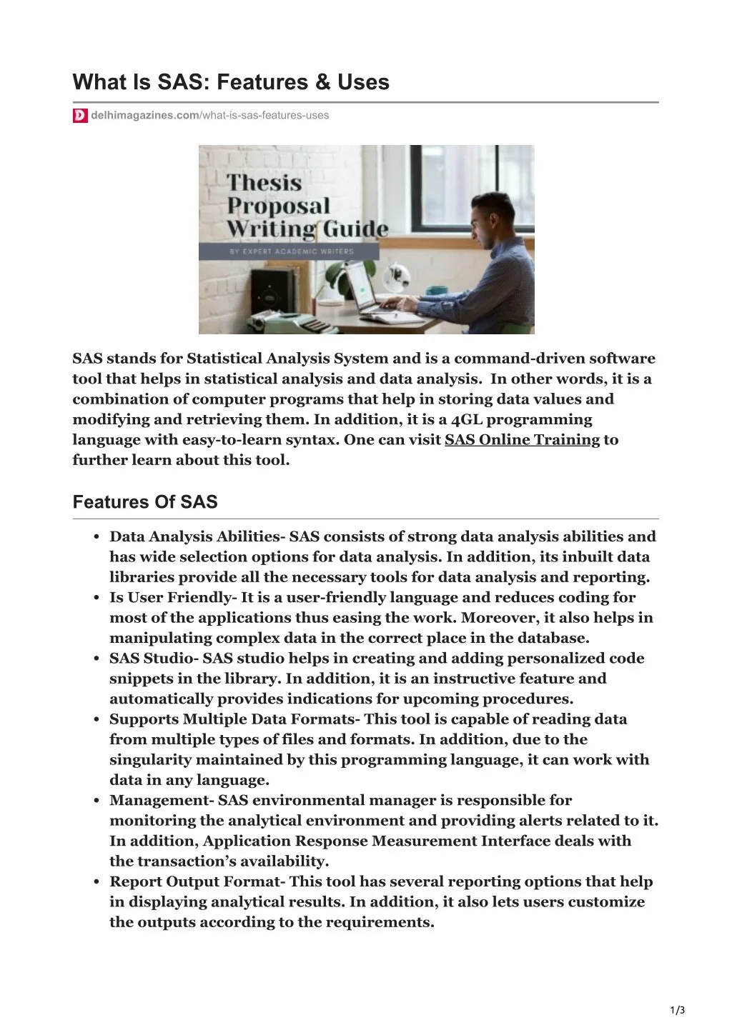 PPT - What Is SAS Features amp Uses PowerPoint Presentation, free ...