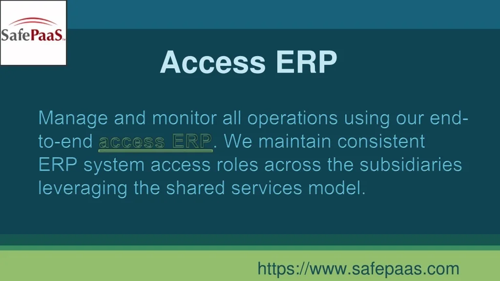 PPT - Access ERP PowerPoint Presentation, free download - ID:11088858