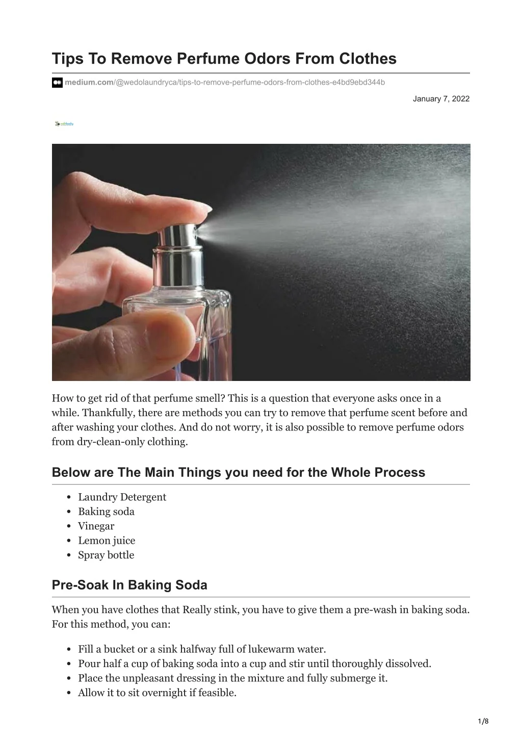 PPT - Tips To Remove Perfume Odors From Clothes PowerPoint Presentation ...