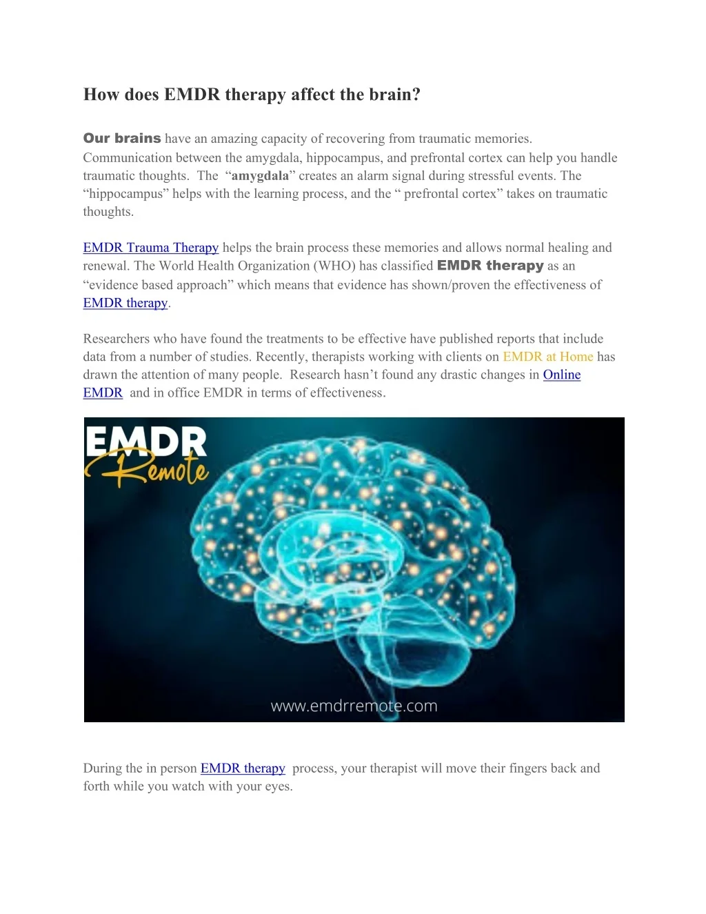 PPT - How does EMDR therapy affect the brain PowerPoint Presentation ...
