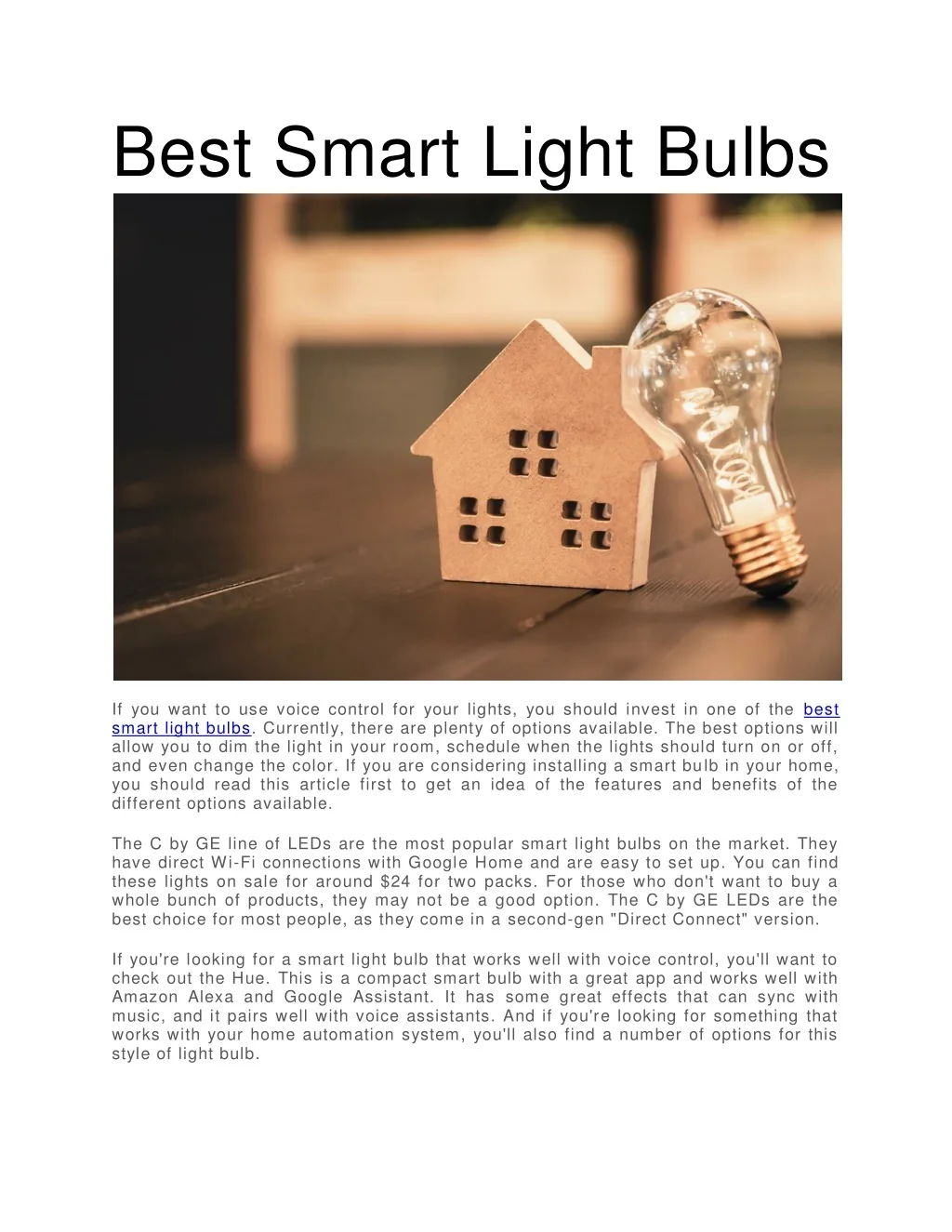 PPT - Best Smart Light Bulbs PowerPoint Presentation, free download ...