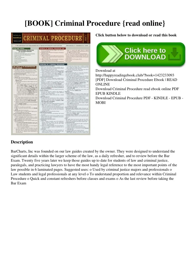PPT - [BOOK] Criminal Procedure {read online} PowerPoint Presentation ...