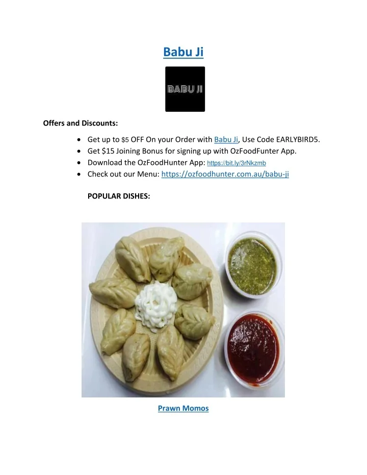 PPT - 5% Off - Babu Ji Indian Restaurant Menu St Kilda, VIC PowerPoint ...