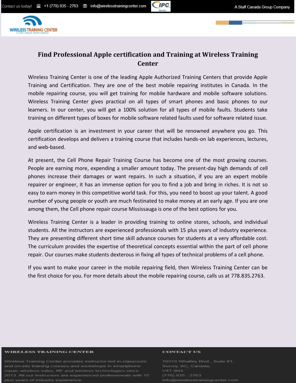 PPT - Find Professional Apple certification and Training at Wireless ...