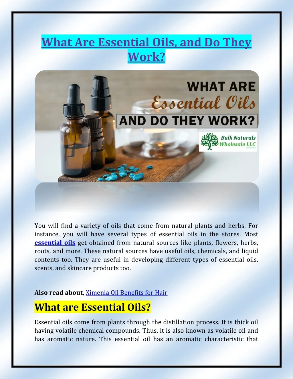 PPT - What Are Essential Oils, and Do They Work PowerPoint Presentation ...