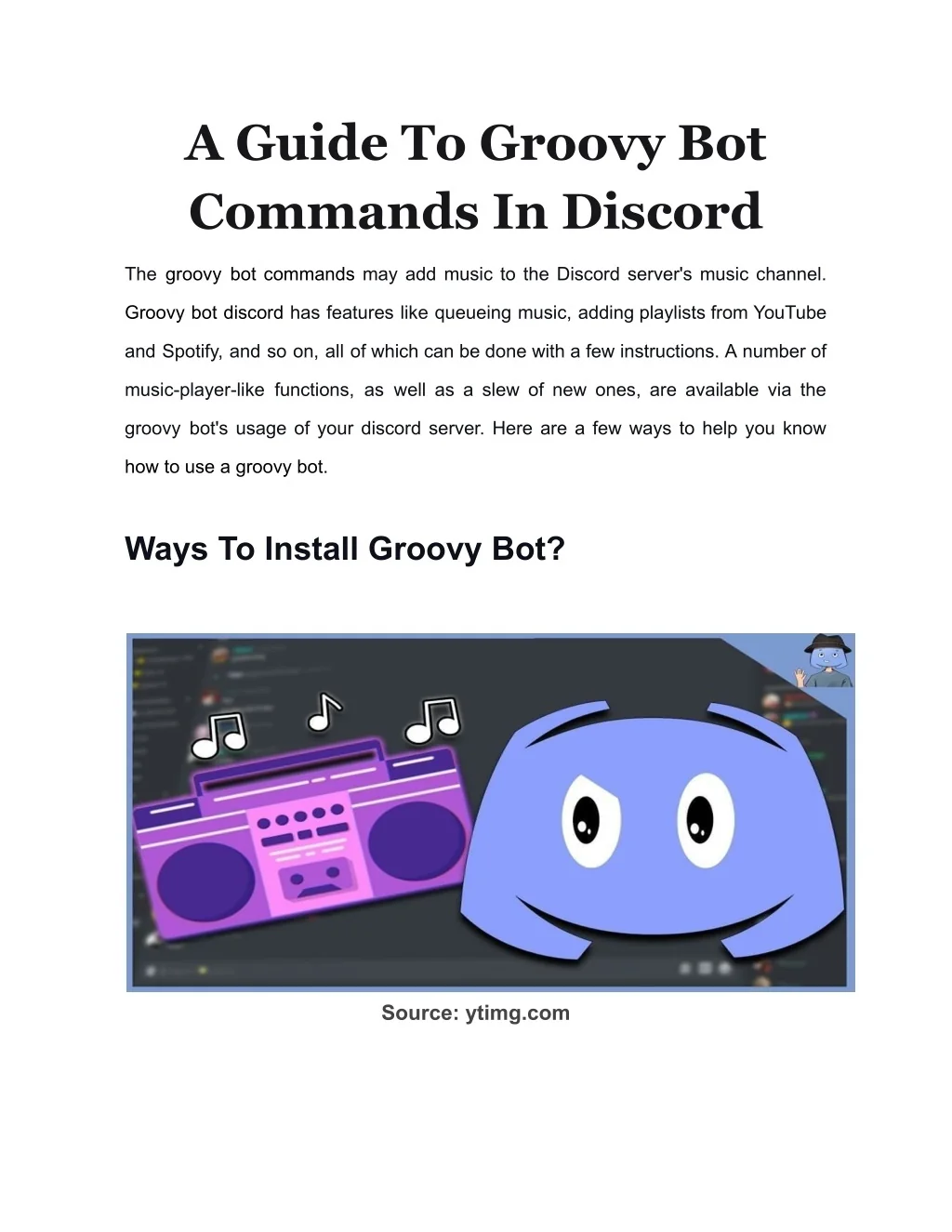 PPT - A Guide To Groovy Bot Commands In Discord PowerPoint Presentation - ID:11117212