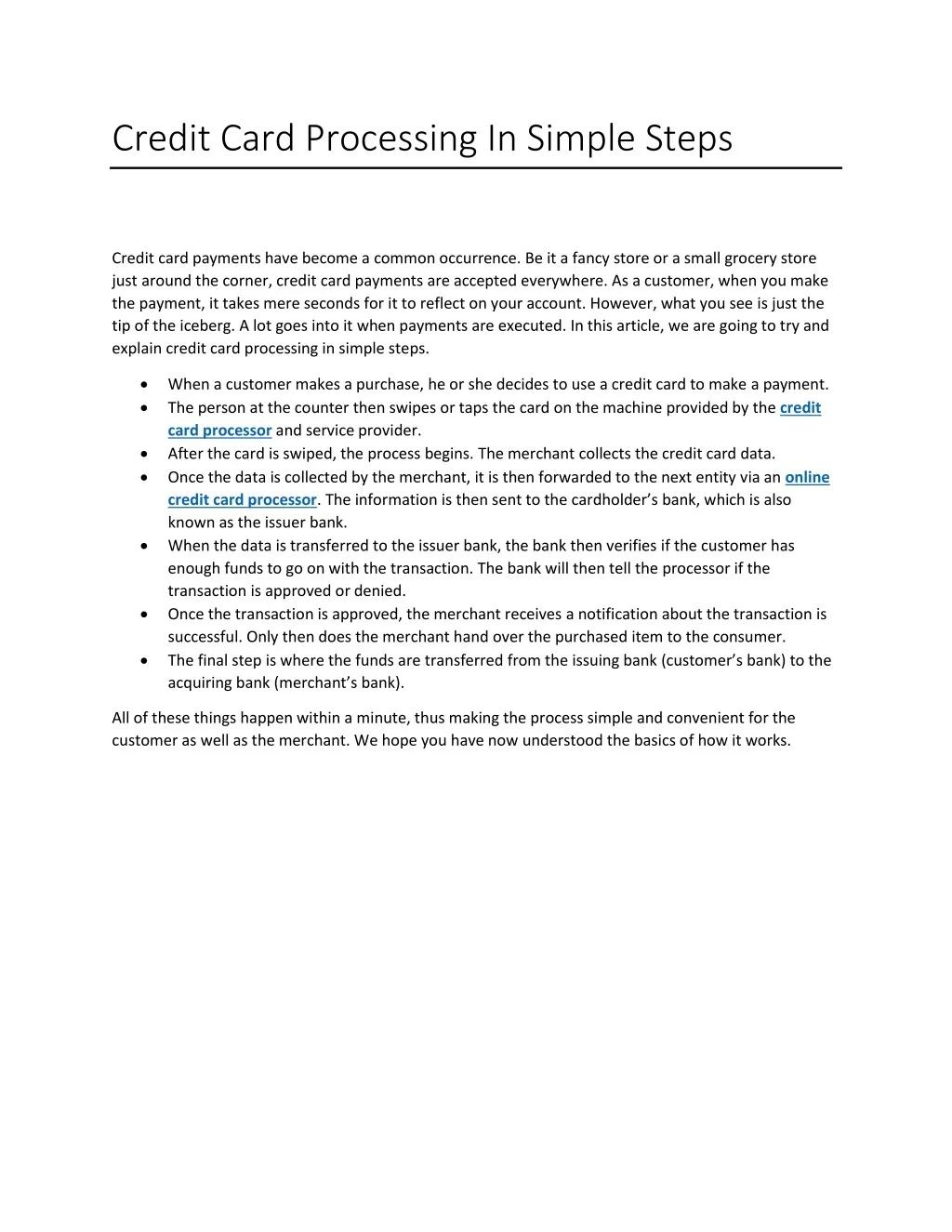 PPT - Credit Card Processing In Simple Steps PowerPoint Presentation ...