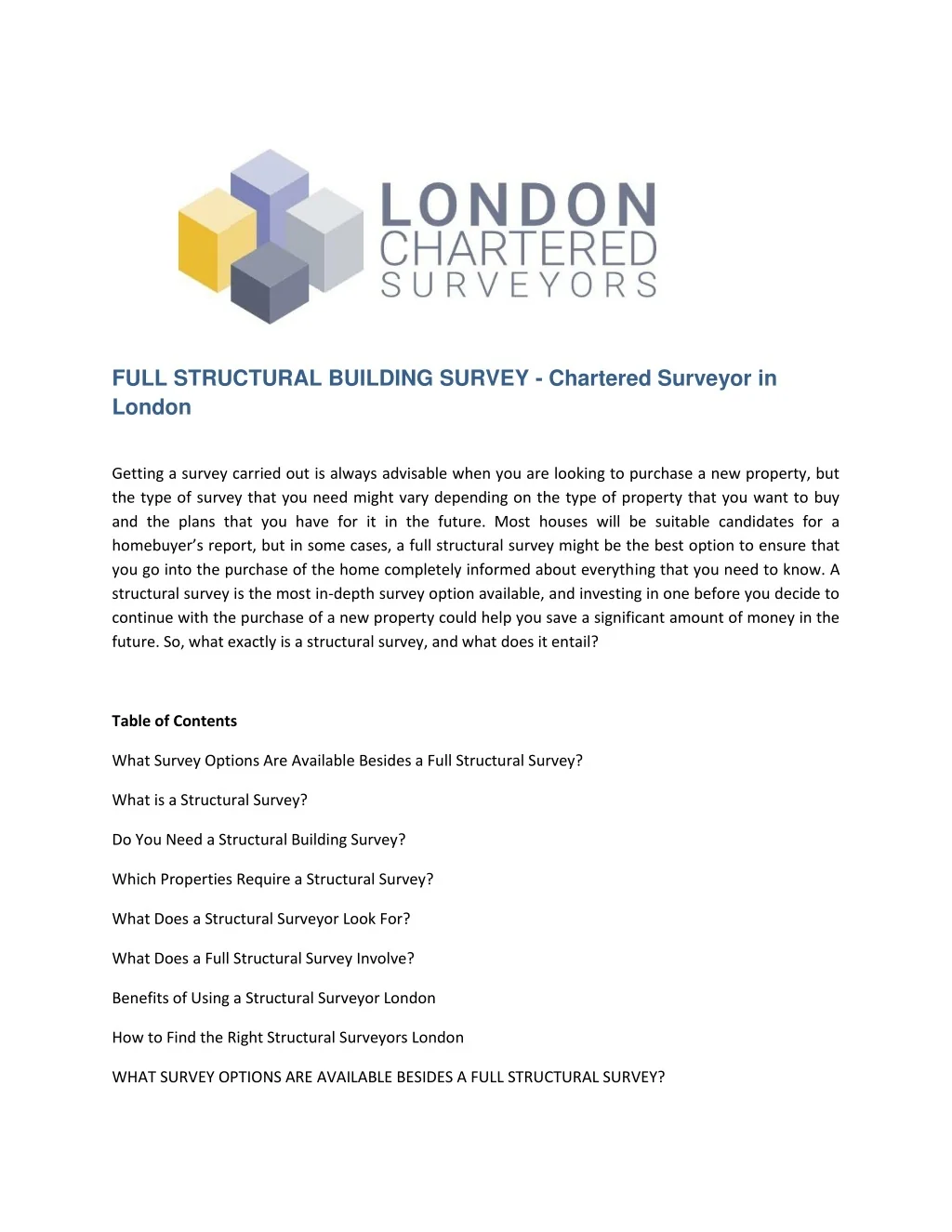 PPT - Full Structural Building Survey - London Chartered Surveyors ...