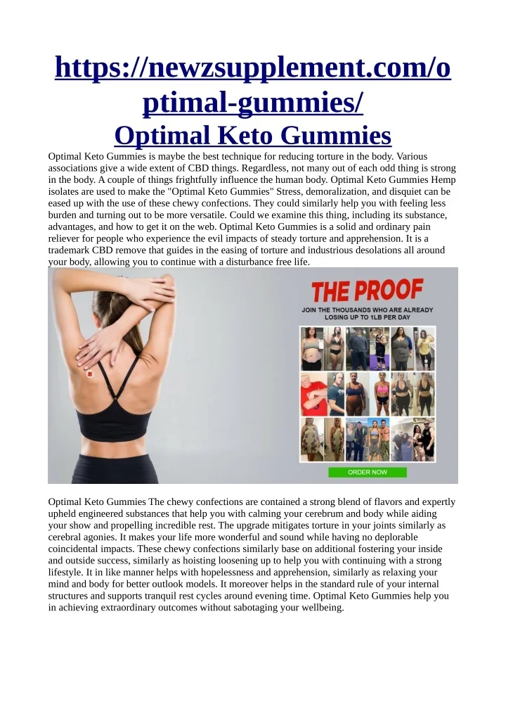 PPT - https://newzsupplement.com/optimal-gummies/ PowerPoint Presentation - ID:11123019