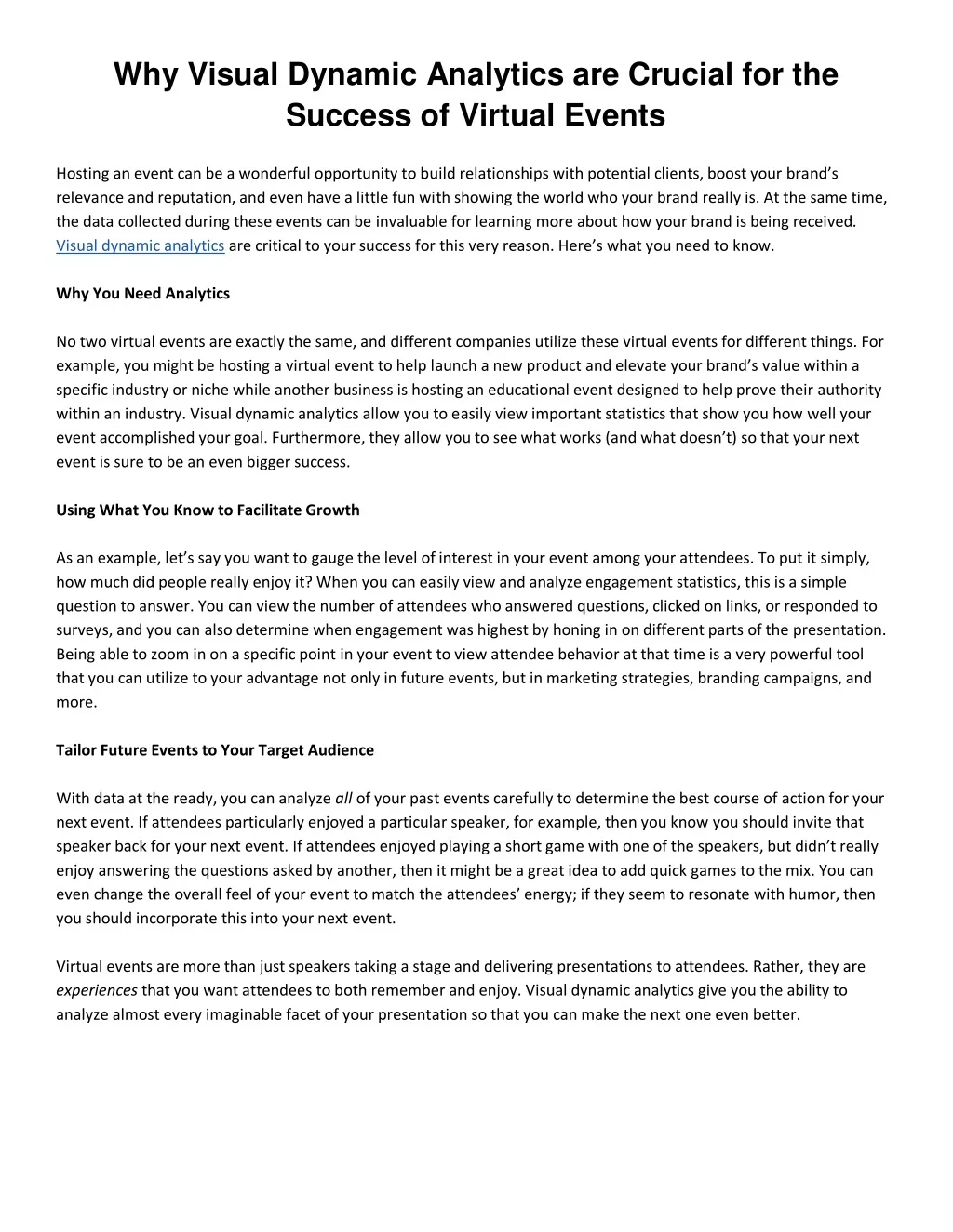 PPT - Why Visual Dynamic Analytics are Crucial for the Success of ...