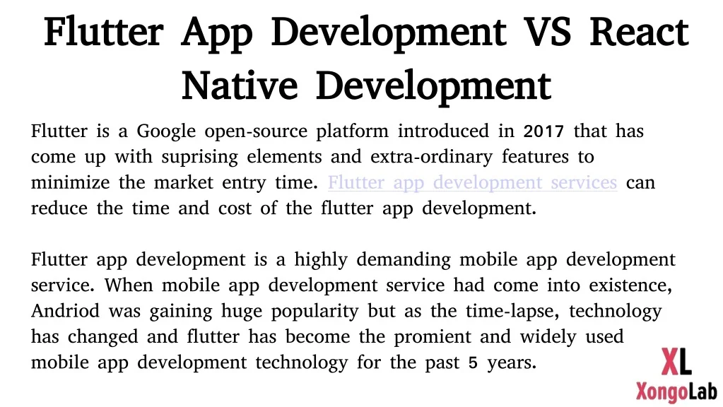 PPT - Flutter App Development VS React Native Development PowerPoint ...
