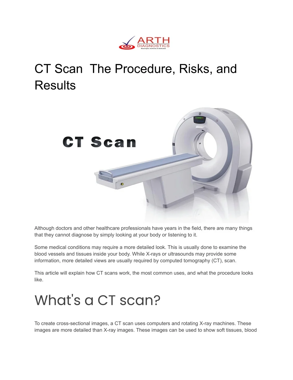 PPT - CT Scan The Procedure, Risks, and Results PowerPoint Presentation ...