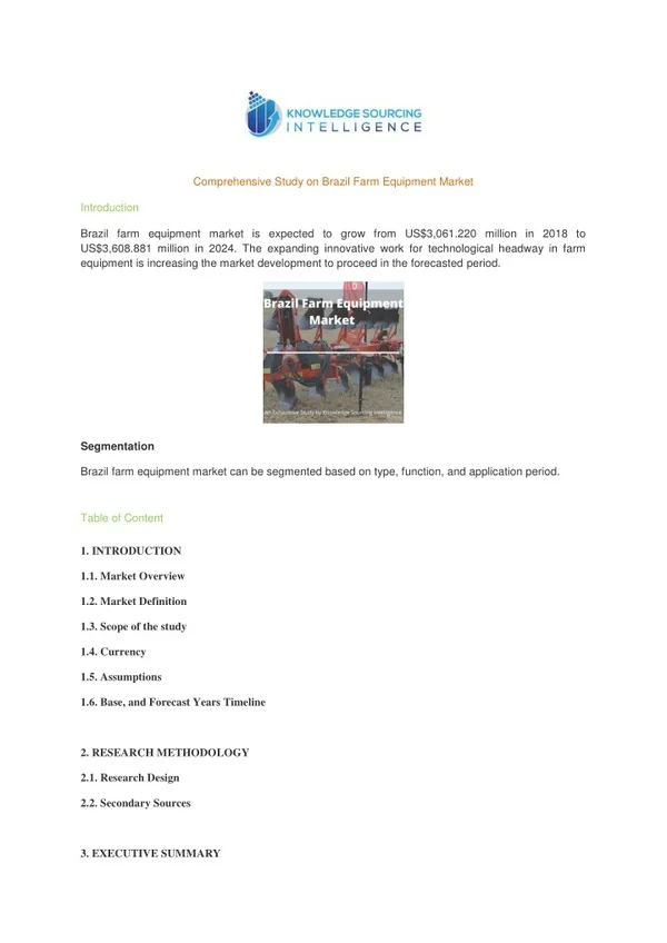 PPT - Comprehensive Study on Brazil Farm Equipment Market PowerPoint ...