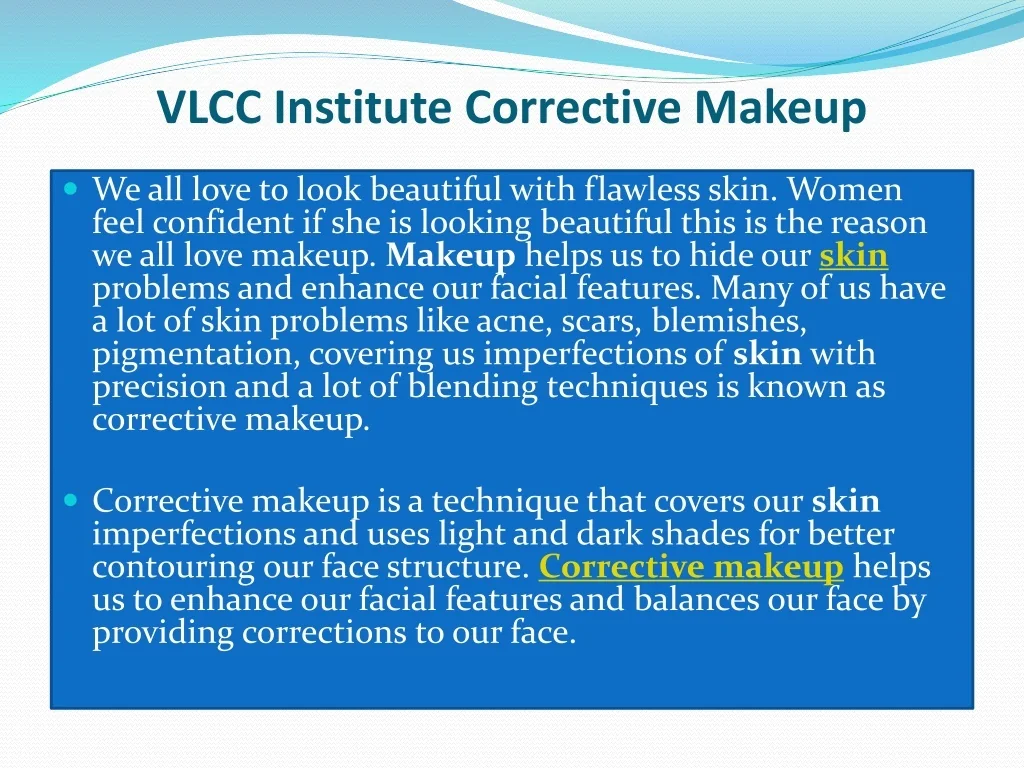 PPT - VLCC Institute Corrective Makeup PowerPoint Presentation, free ...