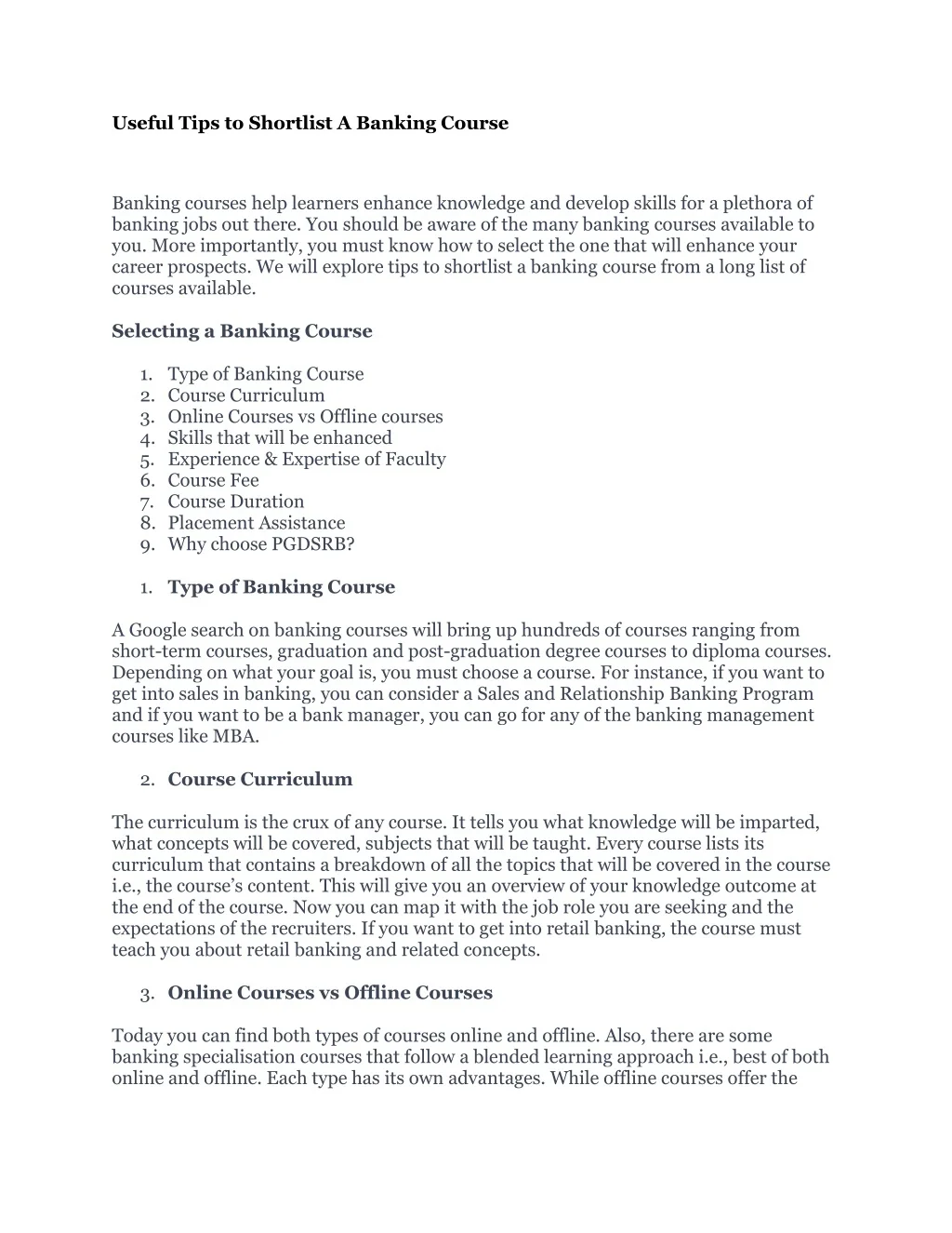 PPT - Useful Tips to Shortlist A Banking Course PowerPoint Presentation ...