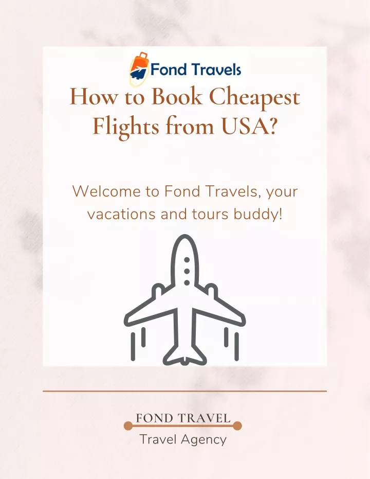 Ppt How To Book Cheapest Flights From Usa Powerpoint Presentation