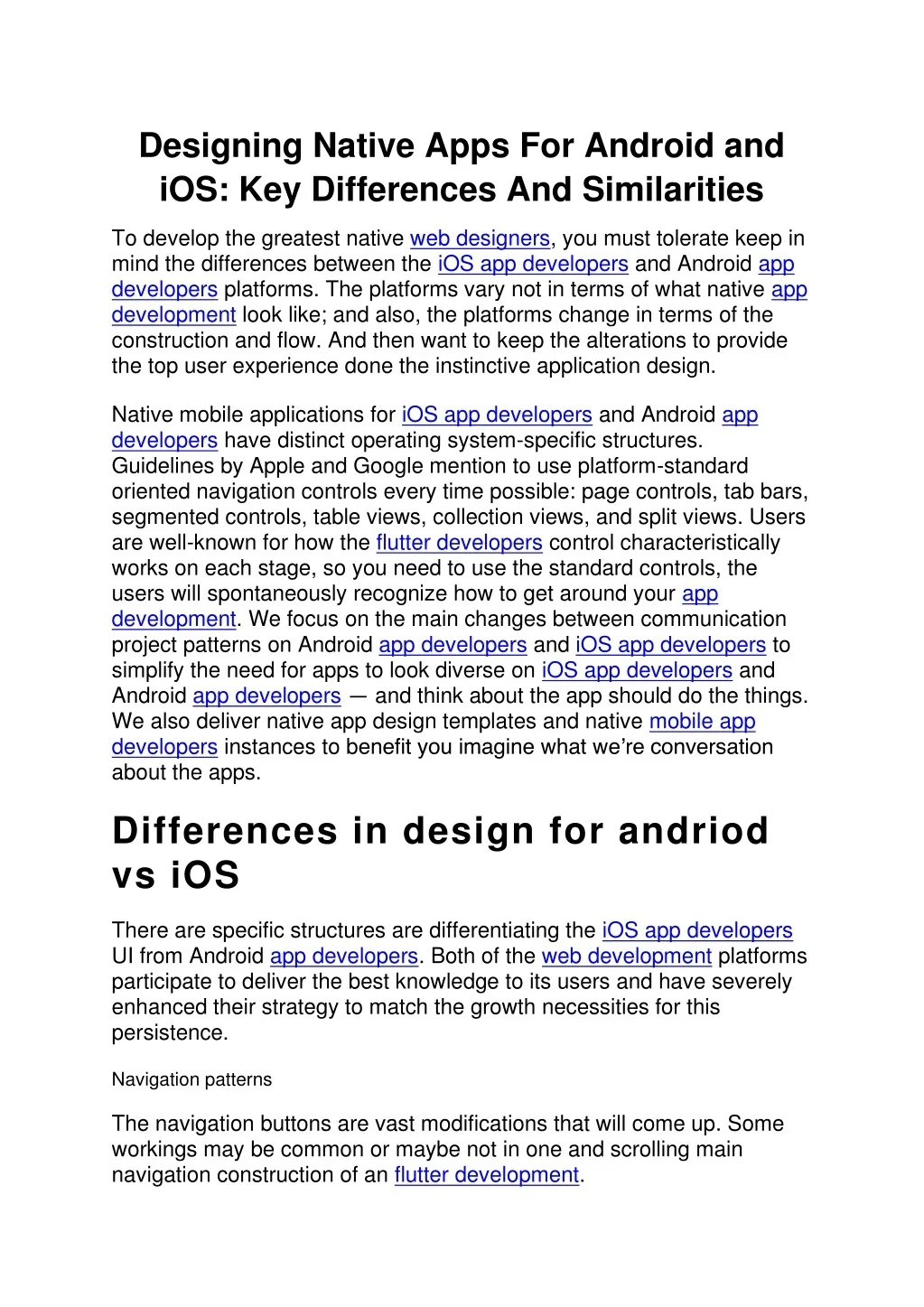 PPT - Designing Native Apps For Android and iOS Key Differences And Similarities PowerPoint ...